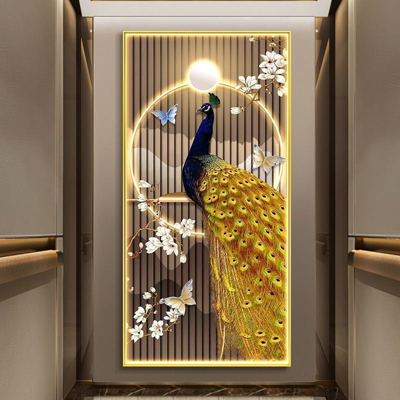 Modern Crystal Glass Painting with LED Light – thedecorvilla